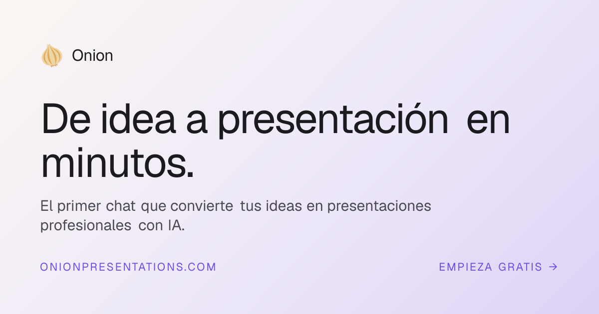 Onion — Presentaciones con IA en minutos